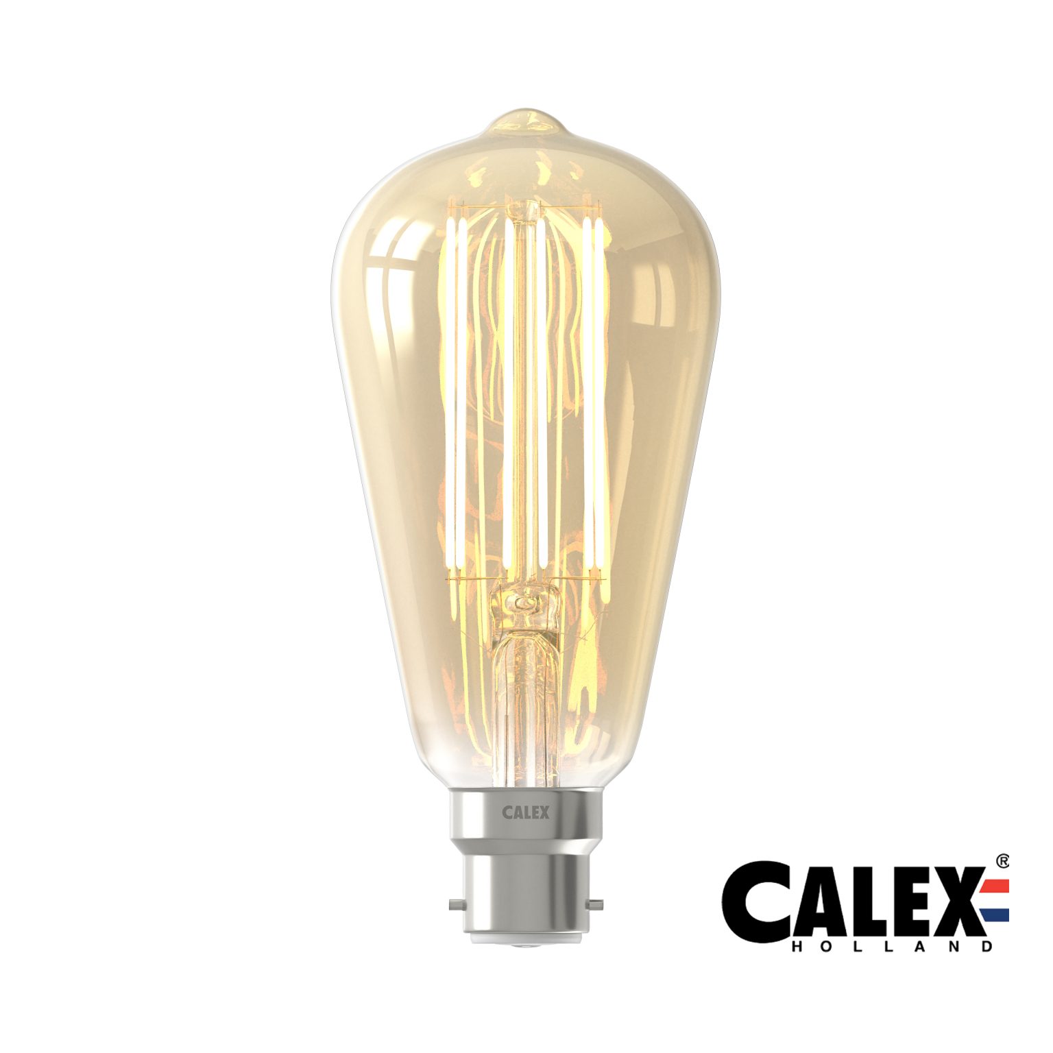 Calex 425415 LED Filament Lamp | Bulb | 4W | B22 | Gold | Dimmable