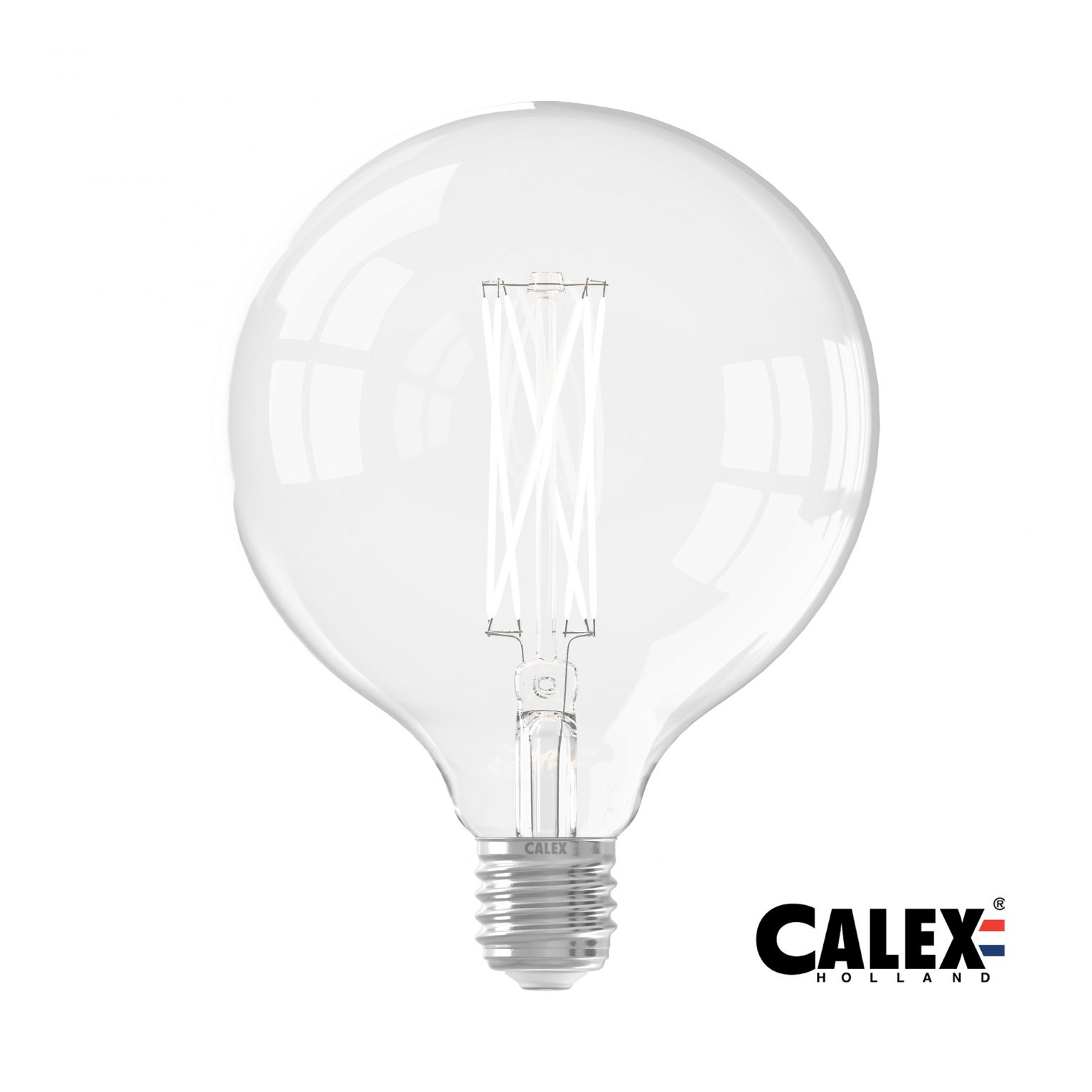 Calex 425474 LED Filament Globe | Bulb | 4W | E27 | GLB125 | Clear
