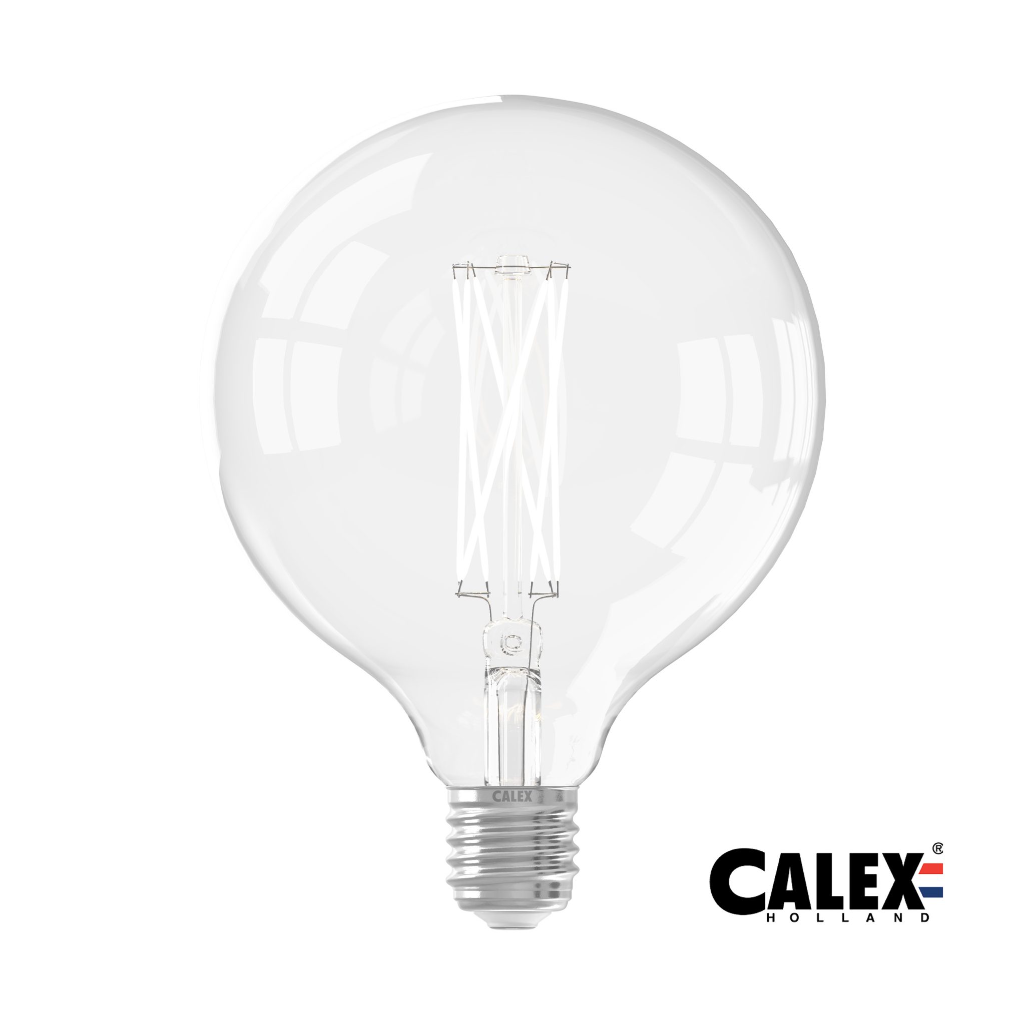 Calex 425474 LED Filament Globe | Bulb | 4W | E27 | GLB125 | Clear