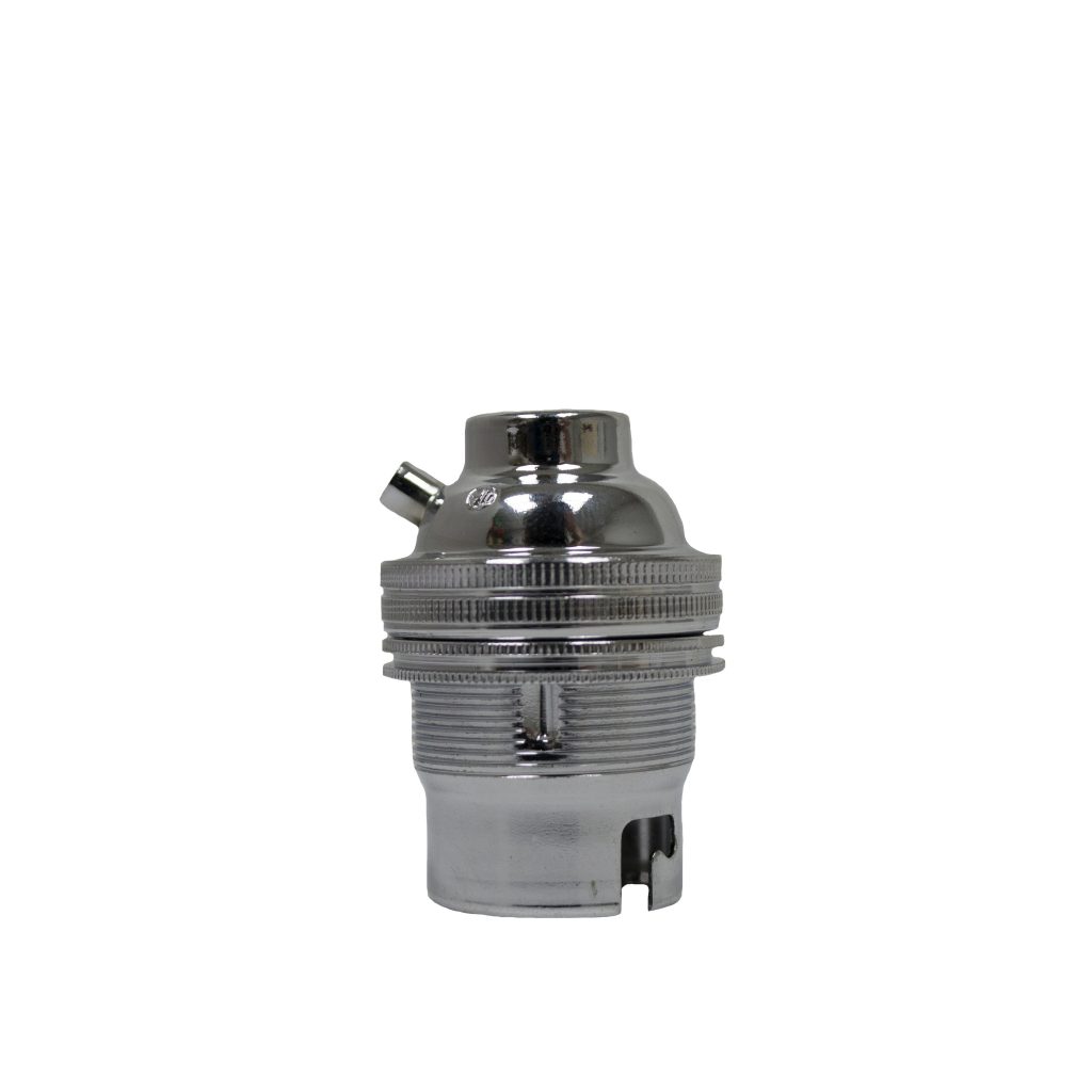 3003EC Threaded Entry Cord Grip Lampholder With Shade Ring, Chrome