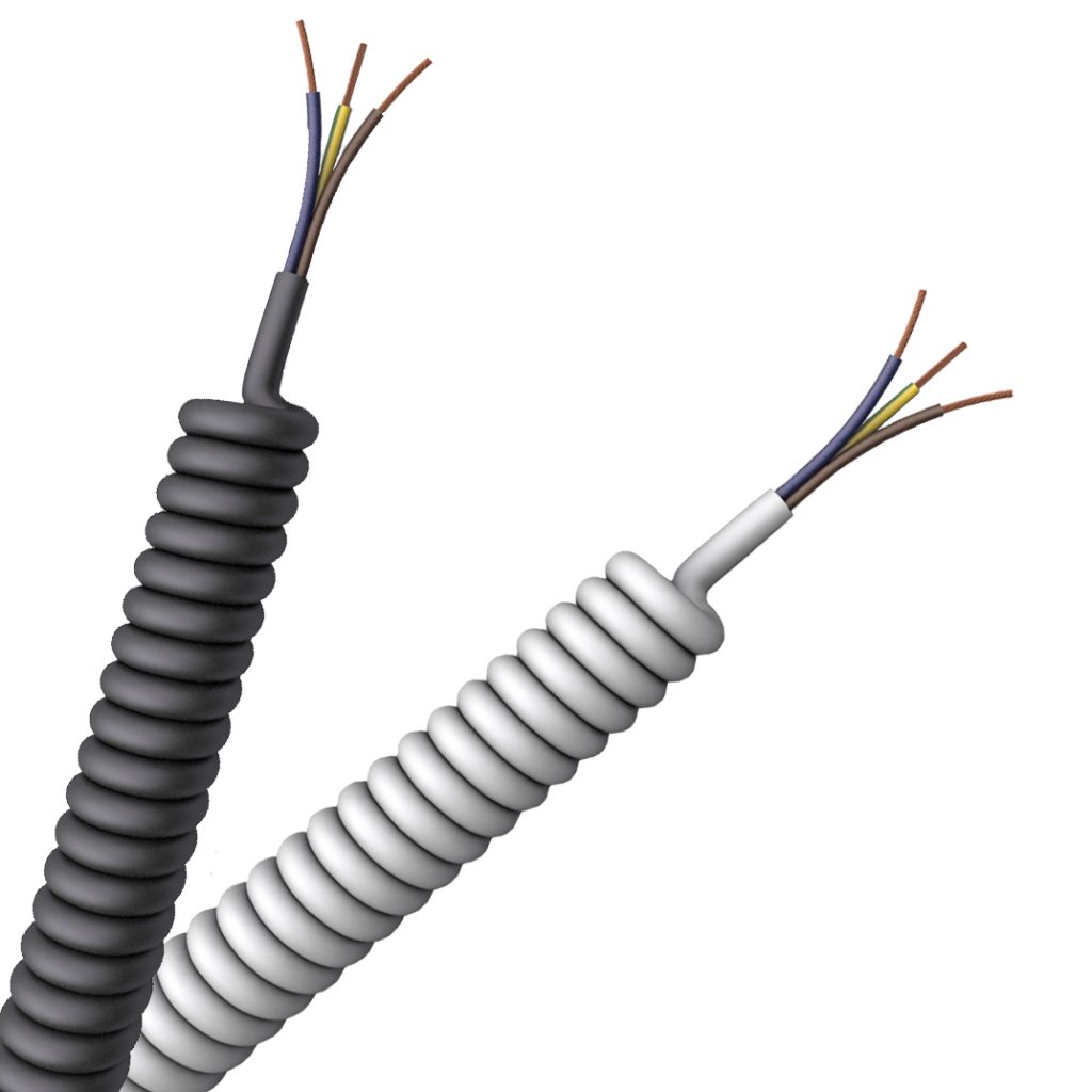 CPUR-1 Coiled PUR Power Cable | Flexform