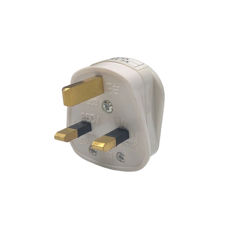 UK 3 Pin 13A (3A Fused) BS1363 Plug Top
