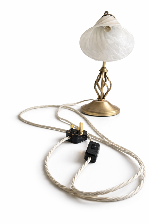 Twisted Fabric Electrical Lead Set - (UK Style) 70+ Colours - Flexform
